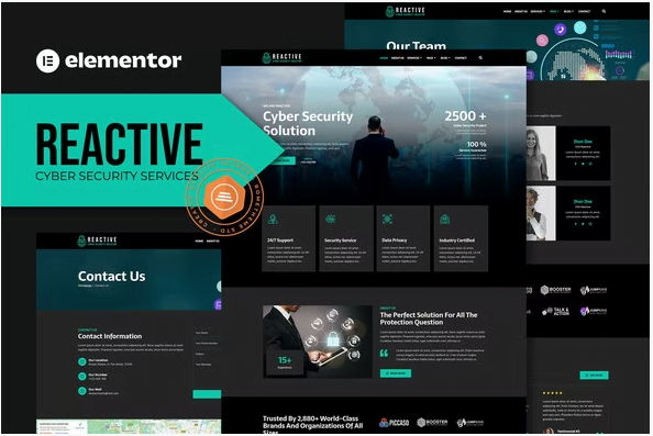 Reactive - Cyber Security Services Elementor Template Kit - Themenvato