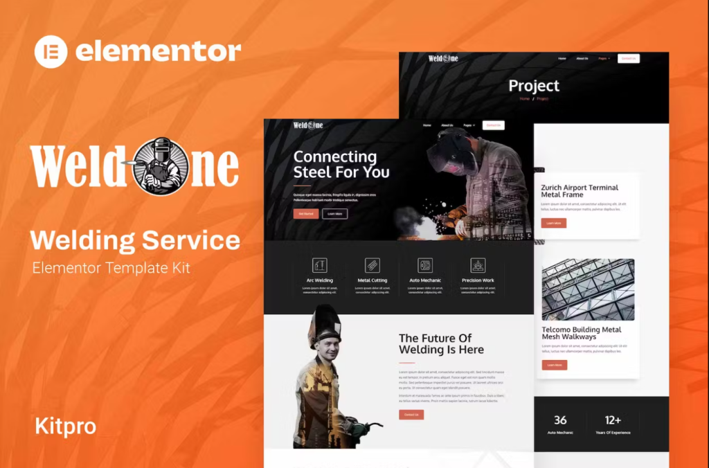 Weldone - Welding Service Elementor Template Kit - Themenvato