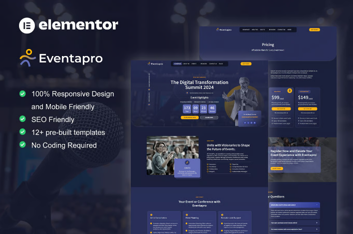 Eventapro - Event & Conference Elementor Pro Template Kit - Themenvato