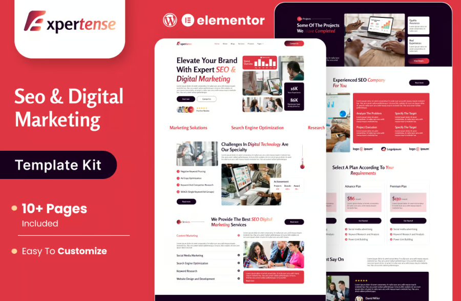 Expertense - SEO & Digital Agency Elementor Template Kit - Themenvato