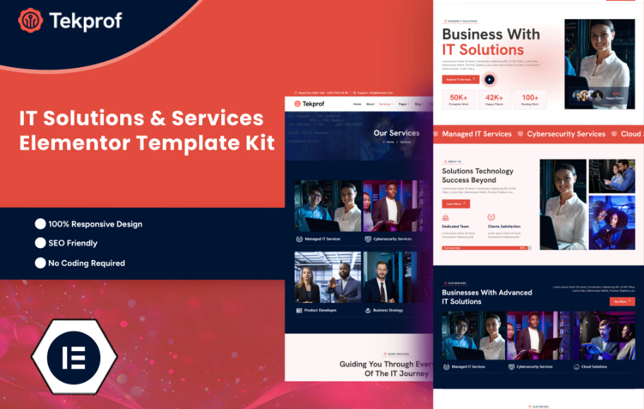 Tekprof - IT Solution & Technology Elementor Template Kit - Themenvato
